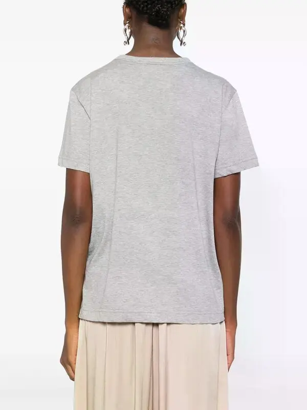 Fabiana Filippi Crew-neck T-shirt With Crystal Embellishment