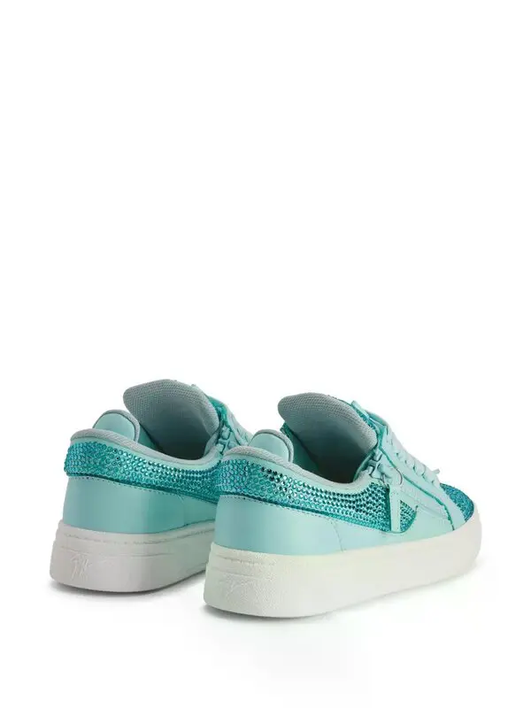 GIUSEPPE ZANOTTI Embellished Leather Sneakers