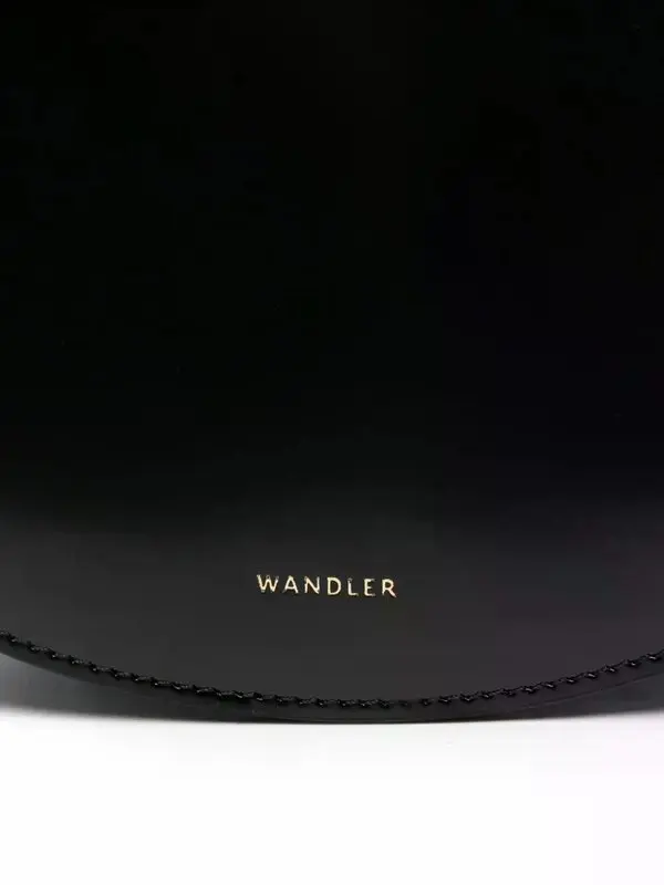 WANDLER Kate Half-moon Satchel Bag - Black