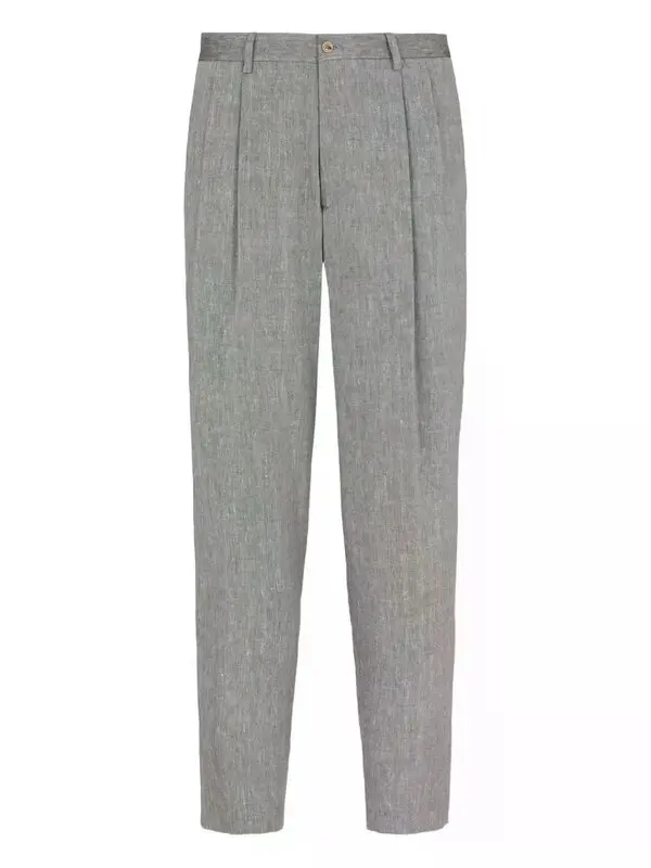 Giorgio Armani Pleated Front Trousers - Grey