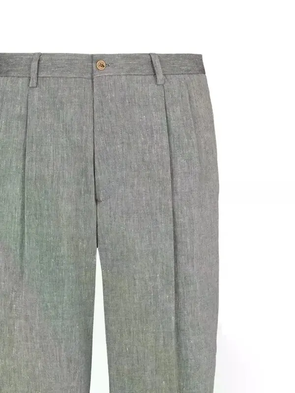 Giorgio Armani Pleated Front Trousers - Grey