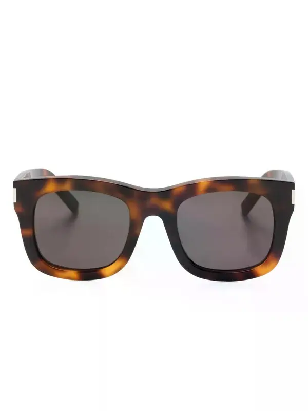 Saint Laurent Sl 650 Monceau Square-frame Sunglasses - Brown