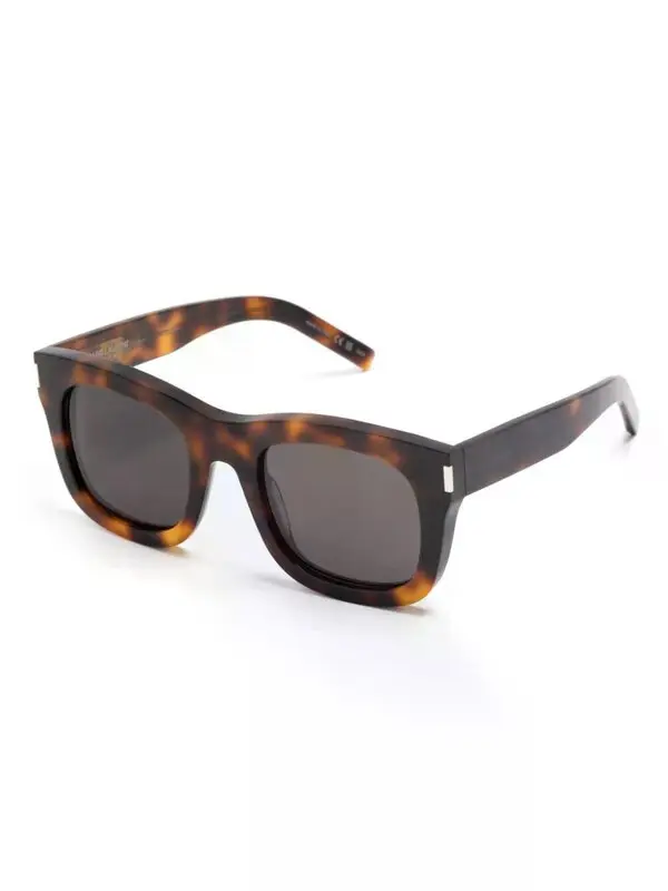 Saint Laurent Sl 650 Monceau Square-frame Sunglasses - Brown