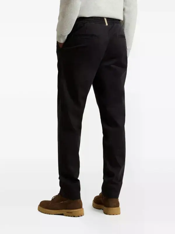 Woolrich Pleated Trousers With Drawstring - Black