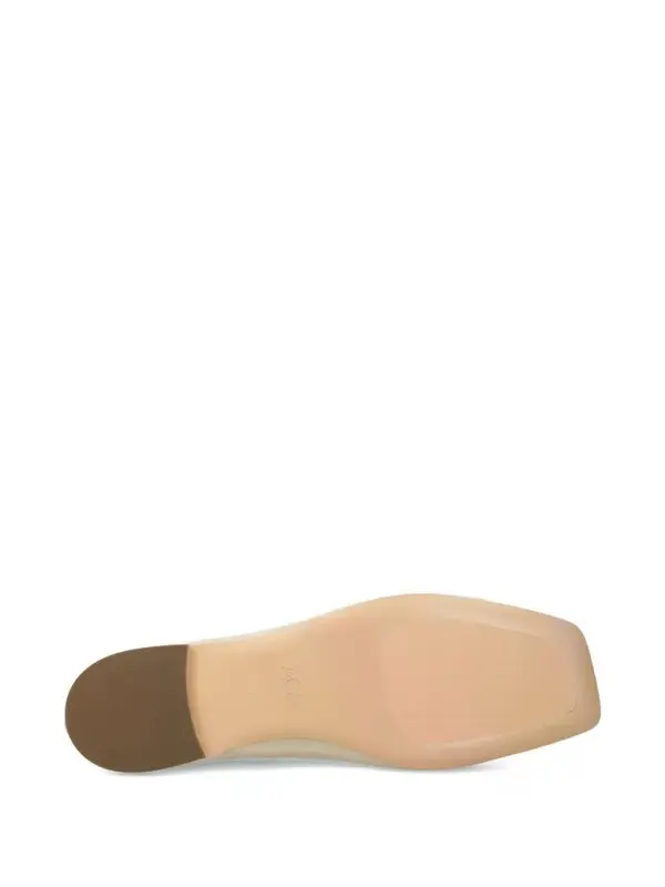 Agl Leather Square Toe Ballet Flats