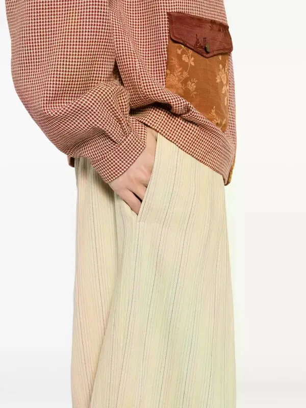 COMMUNS Striped Wide-leg Trousers