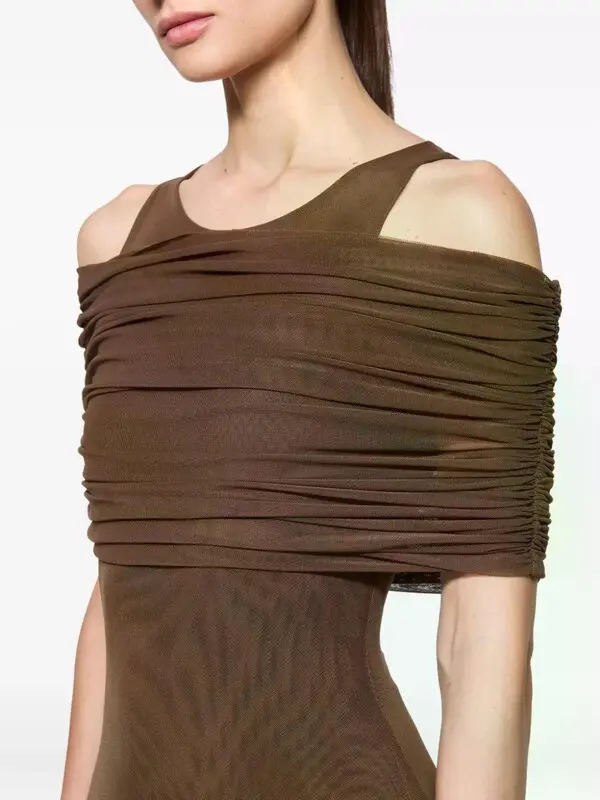 ATU BODY COUTURE Off-shoulder Maxi Dress - Brown