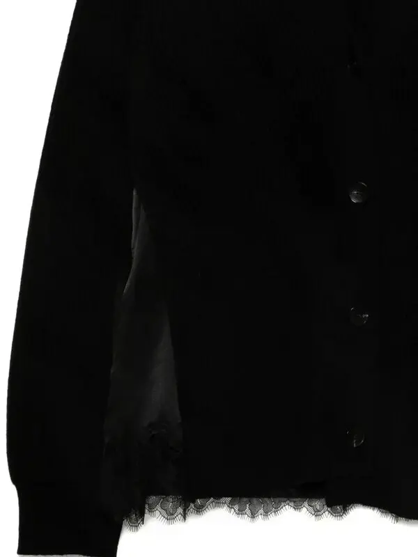 JNBY Wool Cardigan With Lace Detailing