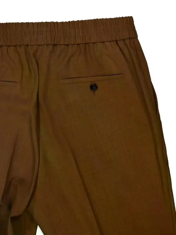 AMI Paris Elasticated Waist Wool Trousers