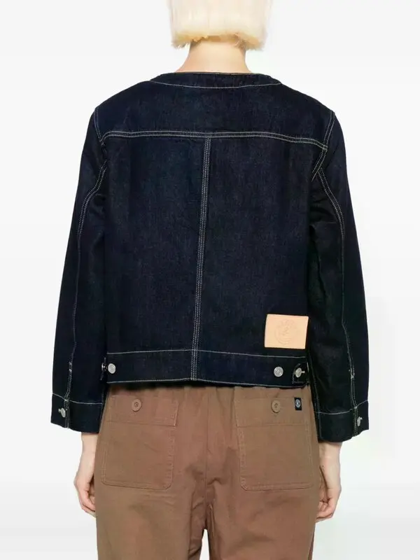 AGNES B. Logo-patch Denim Jacket