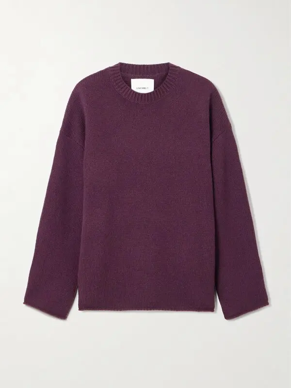 LISA YANG Kristy Cashmere Sweater - Burgundy