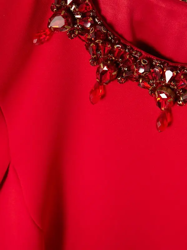 Jenny Packham Ursa Cape-effect Embellished Crepe Midi Dress