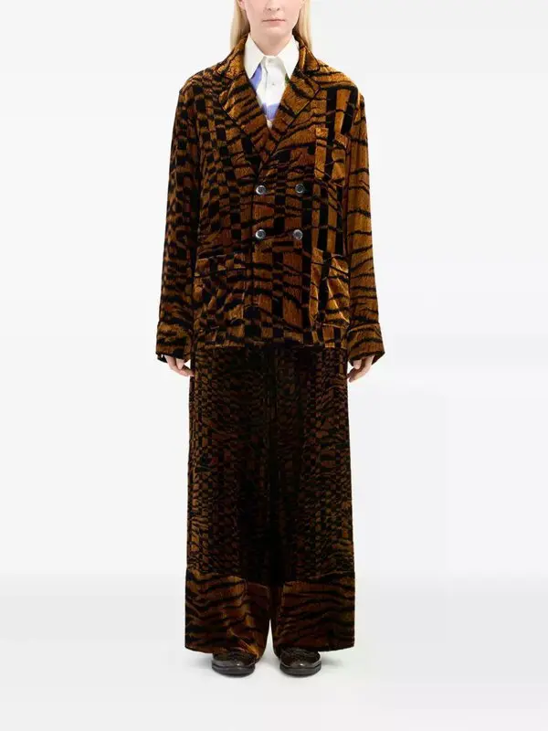 PIERRE-LOUIS MASCIA Tiger-print Double-breasted Jacket