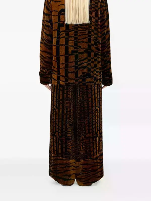 PIERRE-LOUIS MASCIA Tiger-print Double-breasted Jacket