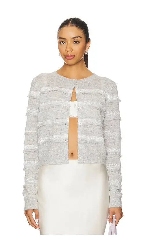 LoveShackFancy Claralise Cardigan With Ribbon Detailing