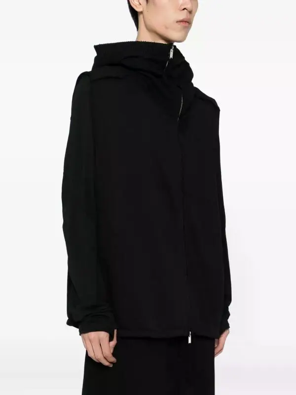 THOM KROM Sleeveless Cotton Jacket With Drawstring Hem