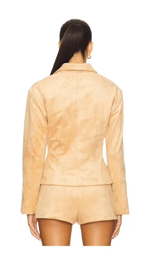 Amanda Uprichard Faux Suede Zip-up Jacket