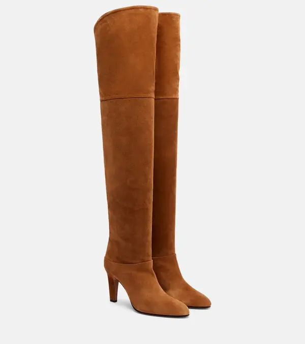 Chloé Eve 85 Suede Over-the-knee Boots - Brown