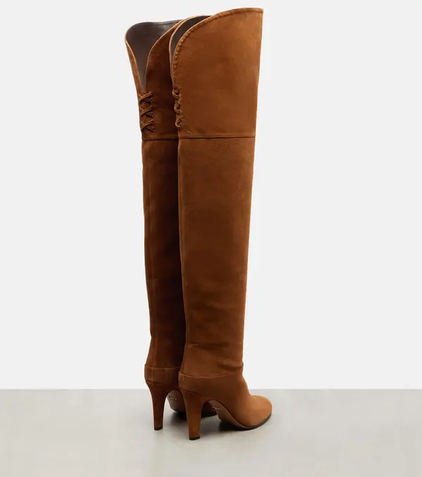 Chloé Eve 85 Suede Over-the-knee Boots - Brown