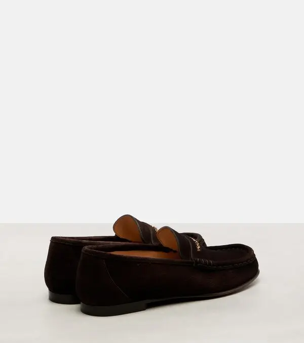 Chloé Suede Loafers - Brown