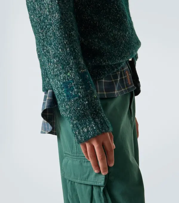 ERL Alpaca, Wool, And Cotton-blend Knit Sweater