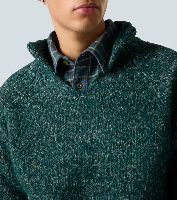ERL Alpaca, Wool, And Cotton-blend Knit Sweater