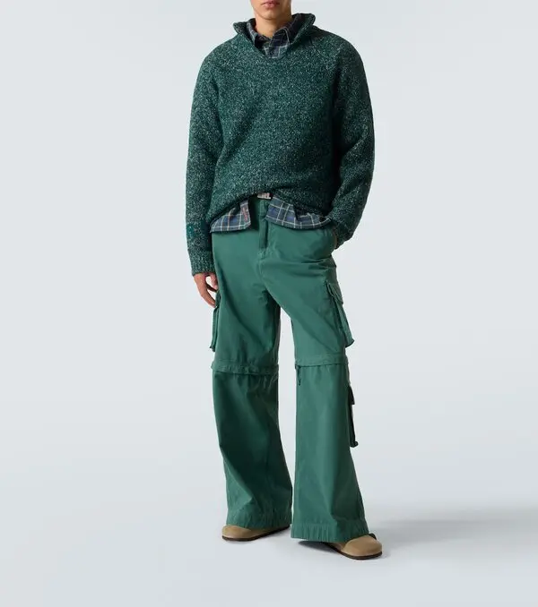 ERL Alpaca, Wool, And Cotton-blend Knit Sweater