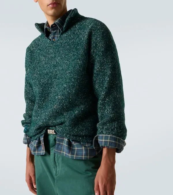 ERL Alpaca, Wool, And Cotton-blend Knit Sweater