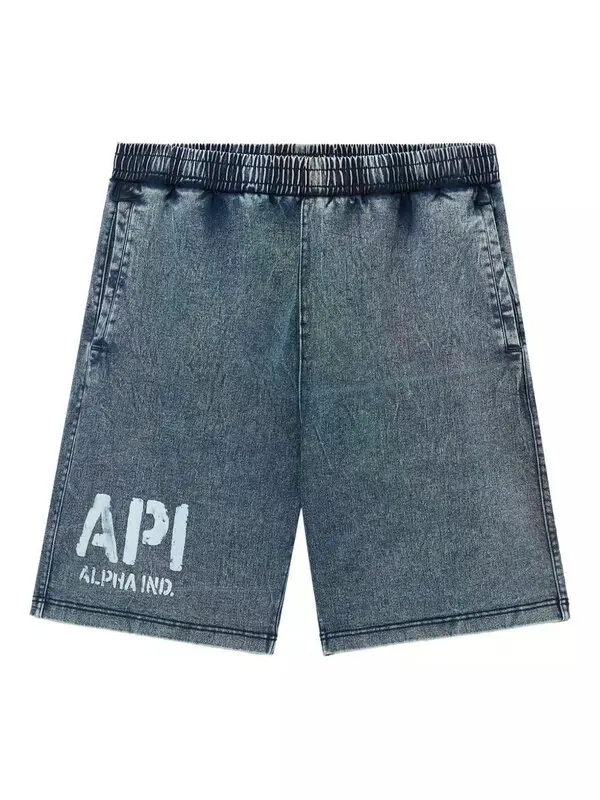 Alpha Industries Denim Shorts With Elasticated Waistband