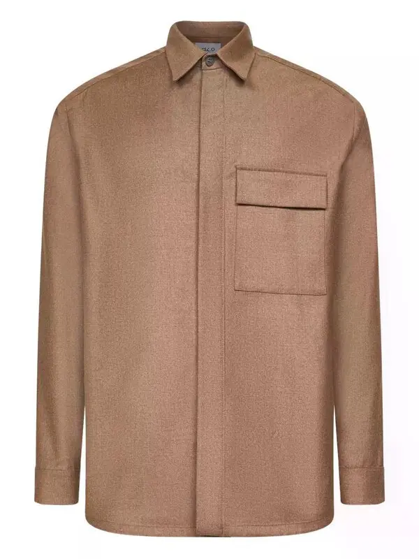 D4.0 Buttoned-cuff Patch-pocket Shirt - Neutrals