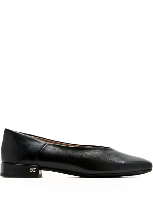 Sam Edelman Kasey Ballet Flats With Square Toe And Low Block Heel - Black