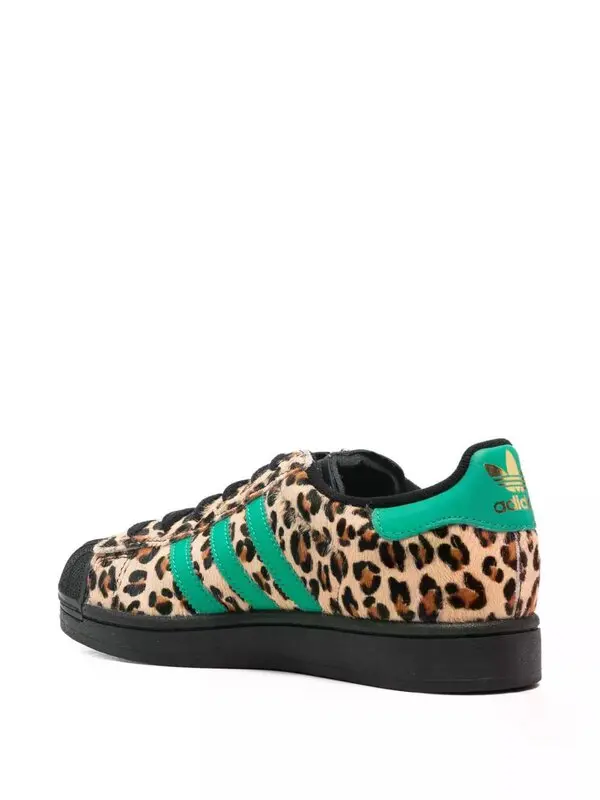 Adidas Superstar Leopard Print Sneakers - Black