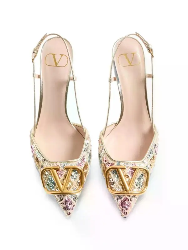 Valentino Garavani Embellished Slingback Pumps