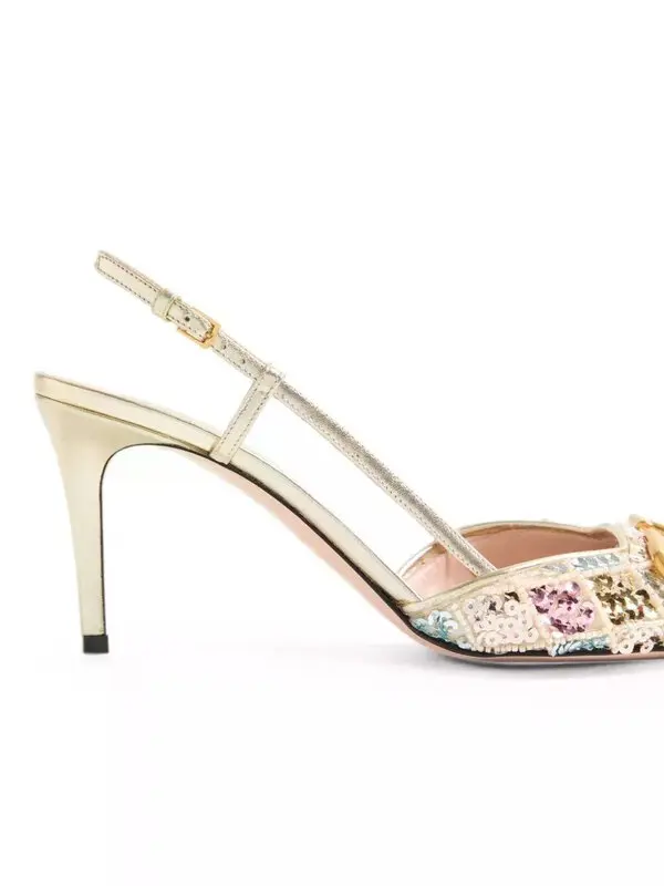 Valentino Garavani Embellished Slingback Pumps