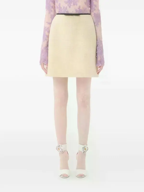 Valentino Garavani Bow-detail Tweed Mini Skirt