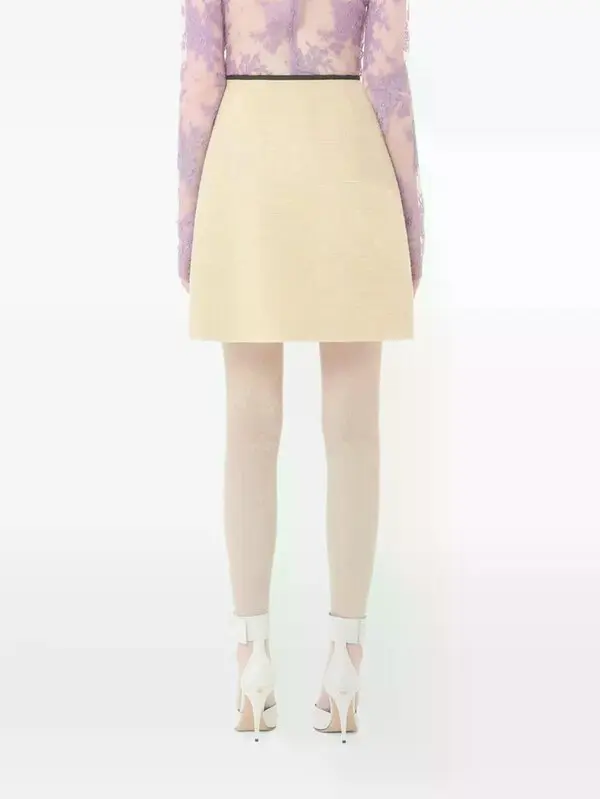 Valentino Garavani Bow-detail Tweed Mini Skirt