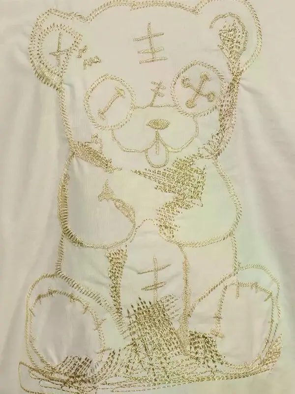 BARROW Embroidered Bear Cotton T-shirt