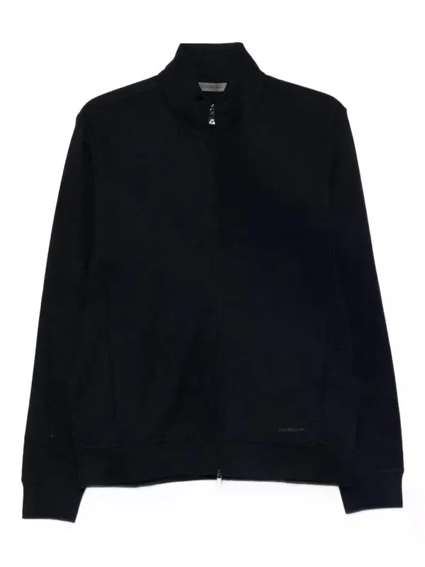 Corneliani Zip-front Knitted Cardigan - Blue