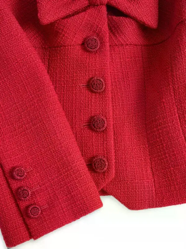 Valentino Garavani Bow-detail Tweed Blazer