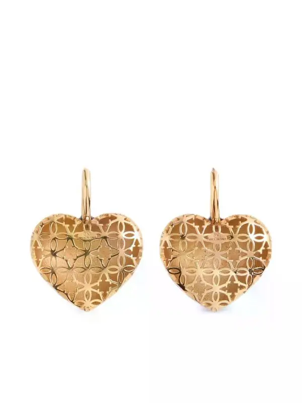 Valentino Garavani Vlogo Signature Heart-shaped Earrings - Gold