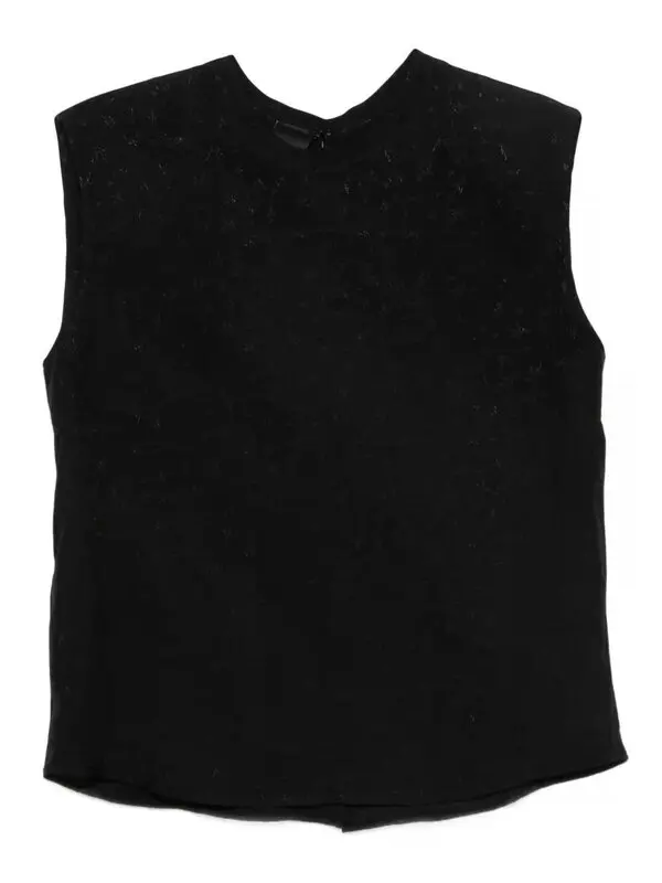 Pinko Jacquard Sleeveless Top - Black