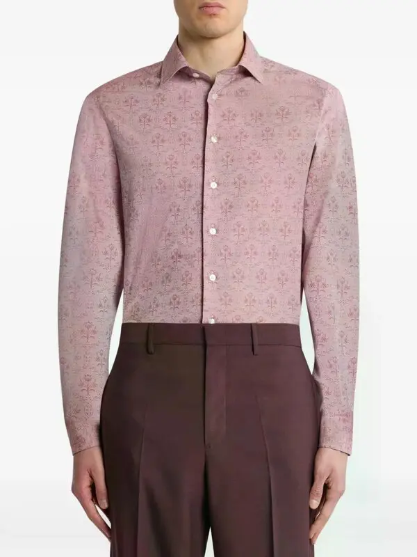 Etro Jacquard Floral Buttoned Shirt