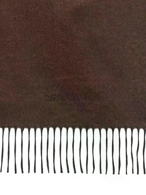 Corneliani Fringed Scarf - Brown