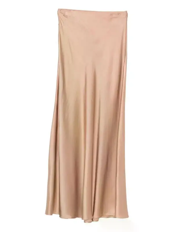 OTTOD'AME Bias-cut Satin Midi Skirt