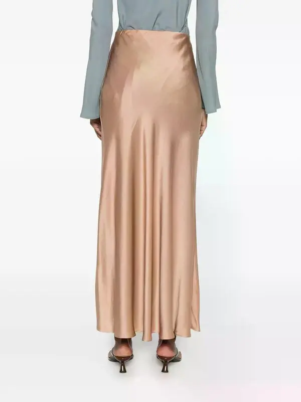 OTTOD'AME Bias-cut Satin Midi Skirt