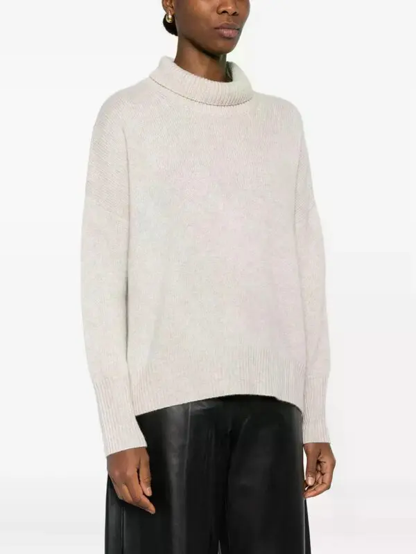 LISA YANG High-neck Ribbed Sweater