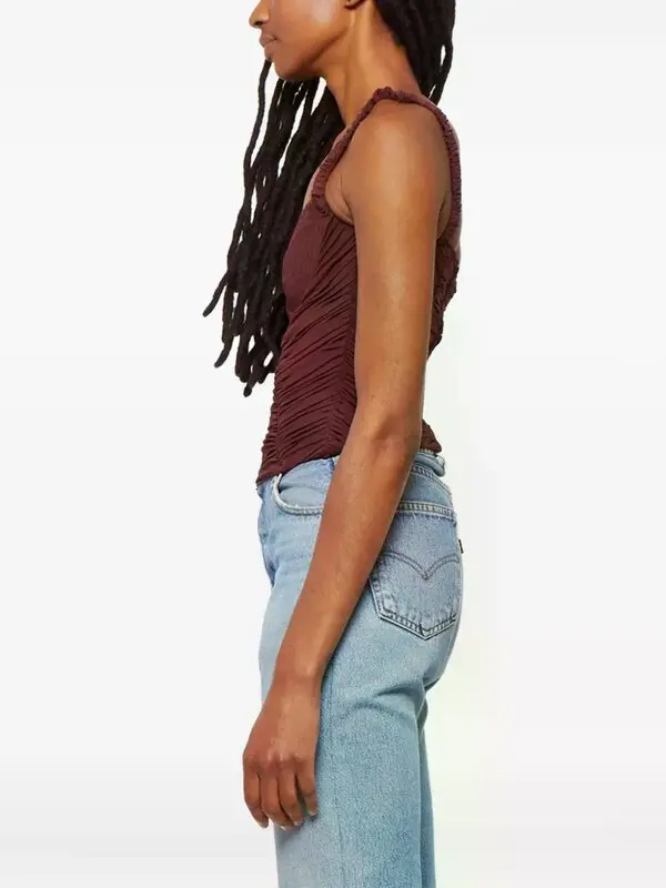 DION LEE Smocked Corset Top