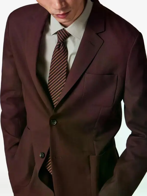 Paul Smith Diagonal Stripe Neck Tie - Brown