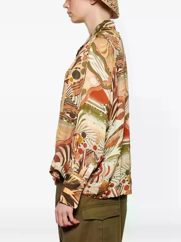 Chufy Abstract Print Cotton Shirt