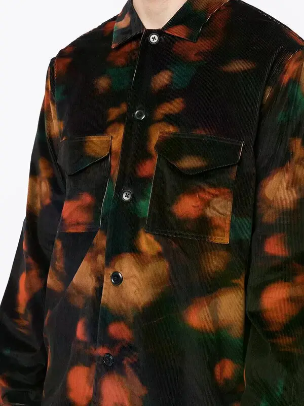 Paul Smith Tie-dye Print Corduroy Shirt